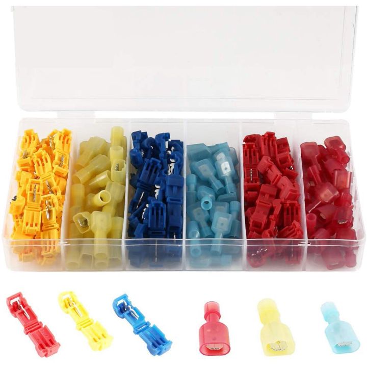 120PCS T-TAP Electrical Connectors Quick Wire Splice Taps / Wire Crimp ...