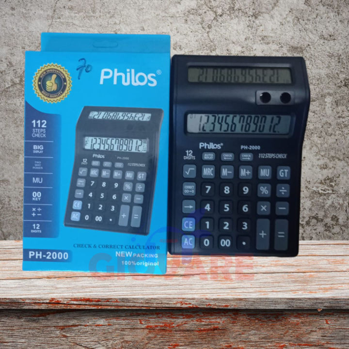 KALKULATOR PHILOS PH-2000 12 DIGIT ORIGINAL | KALKULATOR DAGANG SEDANG | GIOVARE | Lazada Indonesia