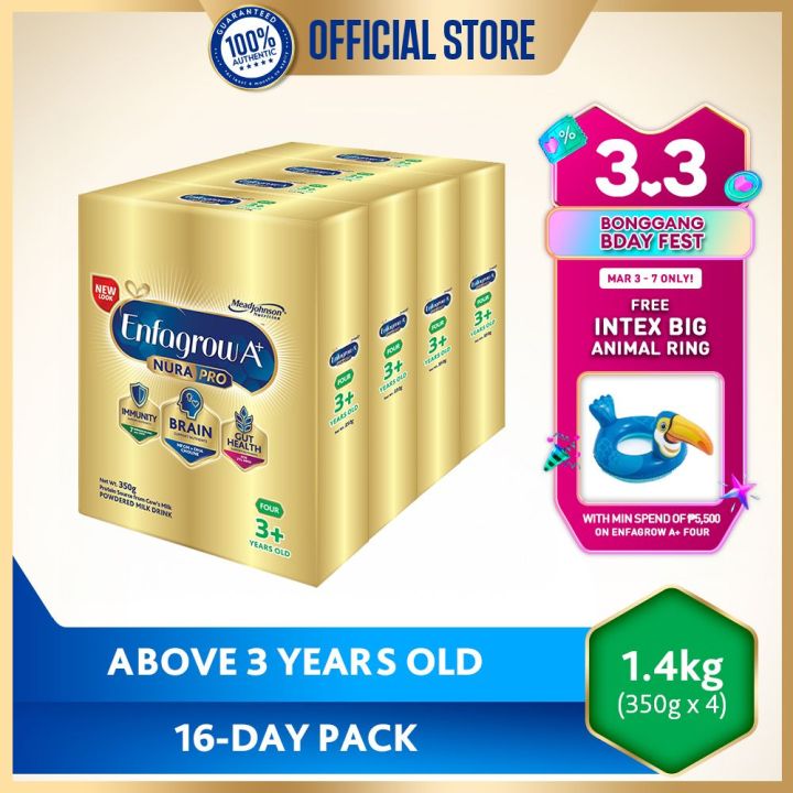 Enfagrow A+ Four NuraPro 1.4kg (350g x 4) Powdered Milk Drink for Kids ...