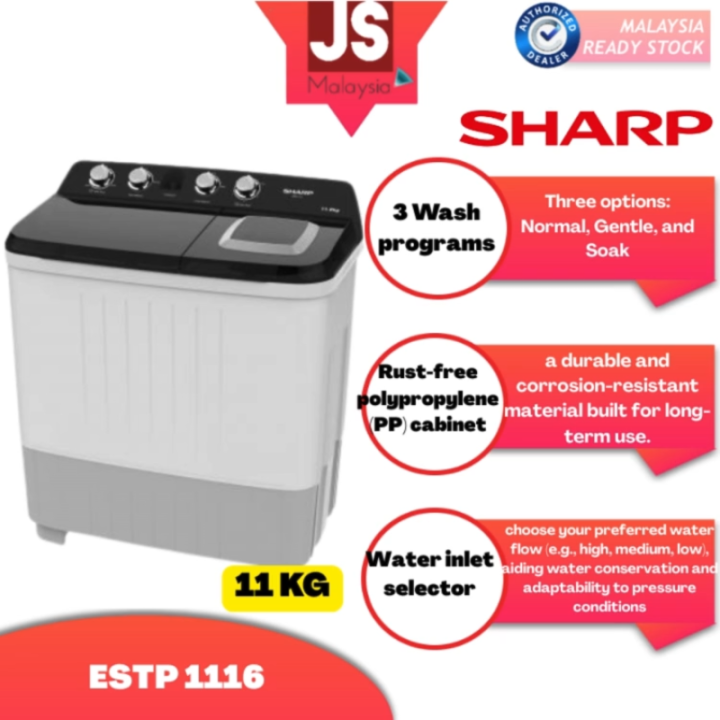 Sharp Semi-Auto 11kg Washing Machine SHA ESTP1116 | Lazada