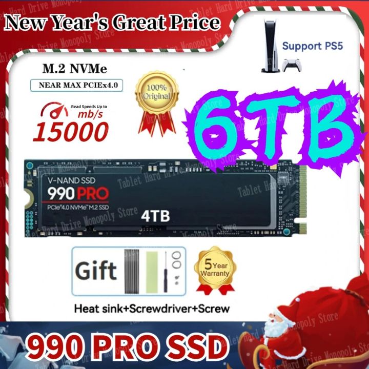 Original 990 PRO 1TB 2TB 4TB SSD M.2 2280 PCIe Gen x 4 NVMe 4.0 ...