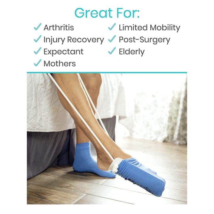 Sock Aid and Off Stocking-Sock Helper Aide Tool -Puller for Elderly ...