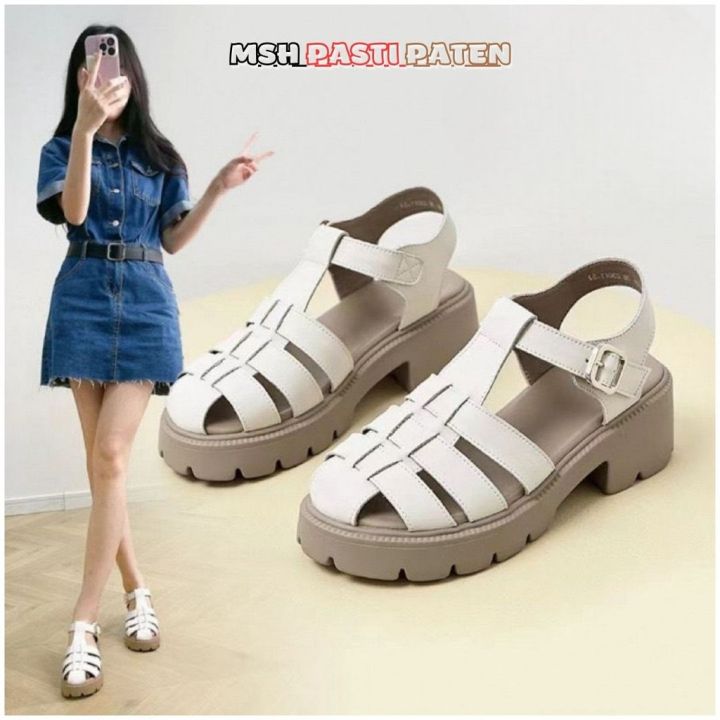 MSH 065-6 Sendal Gladiator Tinggi Wanita Dewasa Bahan Karet Tahan Air ...