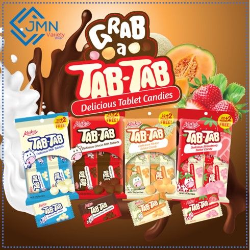 JM FG-0341 | 5 PCS | Keiko Tab-Tab Delicious Tables | Milk | Choco | Melon | Strawberry [110G ...