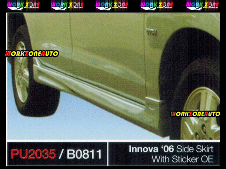 B0811 Toyota Innova Fiber Side Skirt OEM - Sticker Body kit Bodykit ...