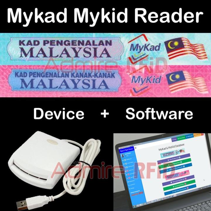 MyKad MyKid Reader with Device + Software (for 3 windows computers ...