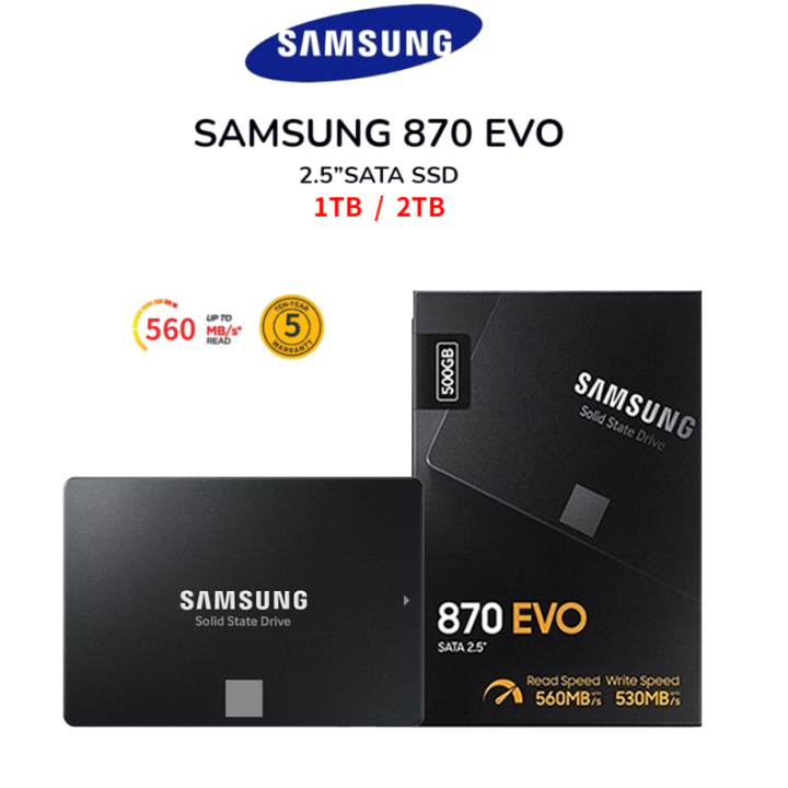 SAMSUNG SSD 870 EVO 1TB 2TB Internal Solid State Disk Hard Drive SATA3 ...