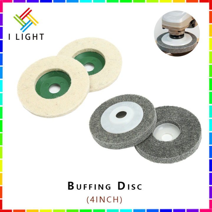 Buffing Disc 4 Inch Polishing Wool White/Fiber Wheel Gray Polishing ...