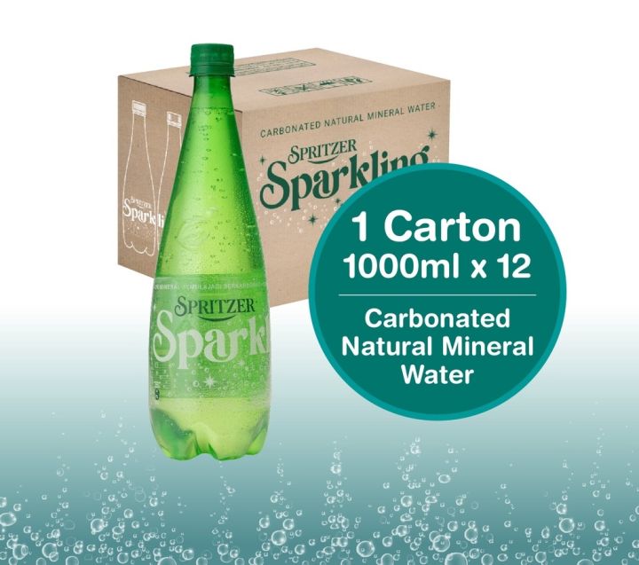 1.0L x 12 Spritzer Sparkling Natural Mineral Water | Lazada