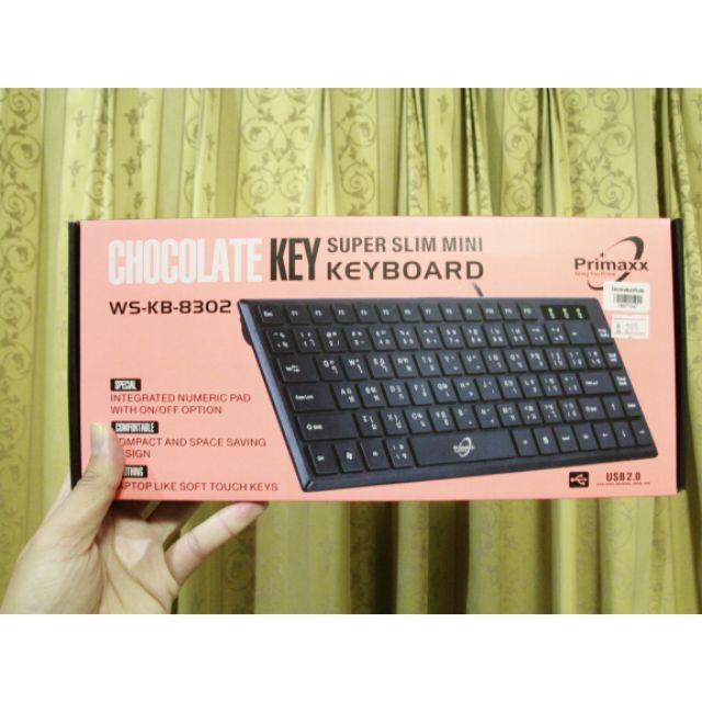 Primaxx KB-8302 Super Slim Mini Keyboard คีย์บอร์ดขนาดเล็ก USB (สีดำ ...
