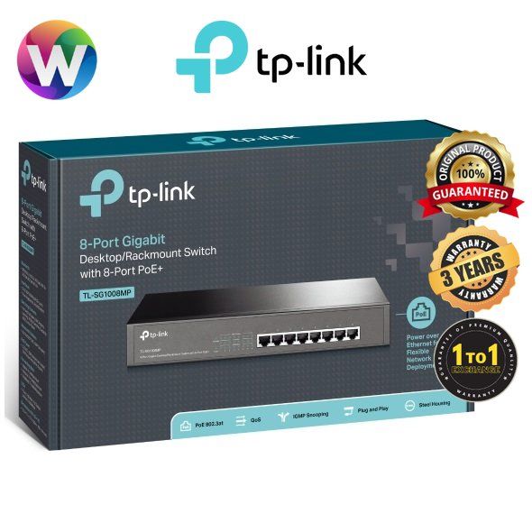 TP-Link Unmanaged PoE Switch 8-Port Gigabit Desktop/Rackmount Switch ...