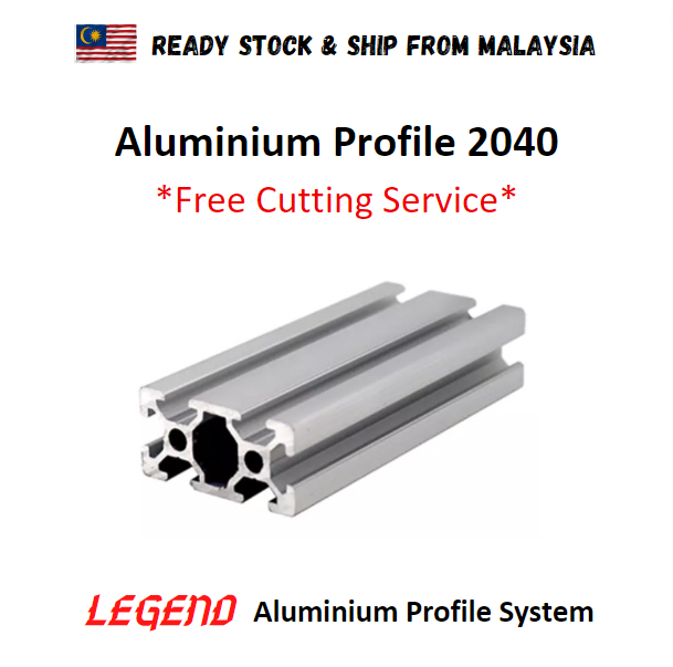 2040 Aluminium Profile for European Standard [Customize Length] | Lazada