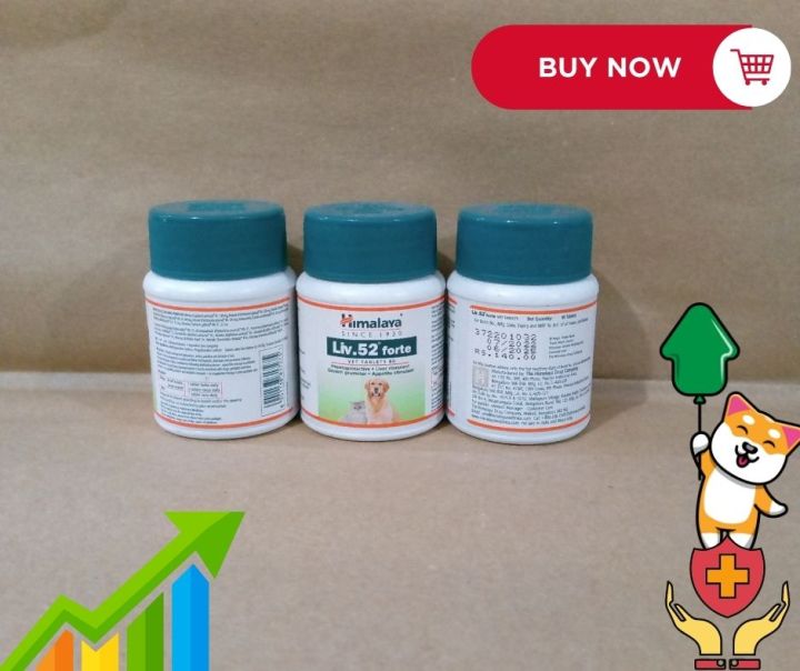 Himalaya Liv 52 Forte Vet Tablets for Liver Care of Dogs and Cats (60 ...
