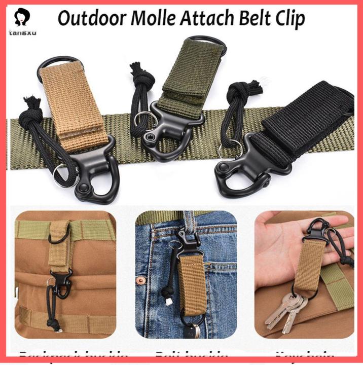 1*Outdoor Molle Attach Belt Clip EDC Webbing Backpack Strap Clasp ...