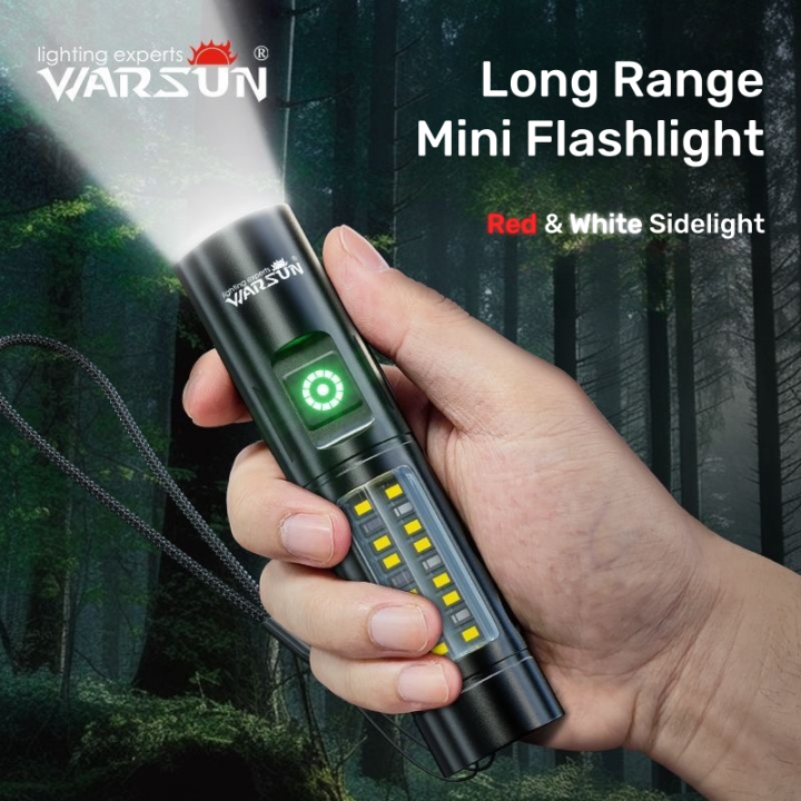 WARSUN 605 High Brightness Mini Portable Flashlight, 2000 lumens, Osram ...