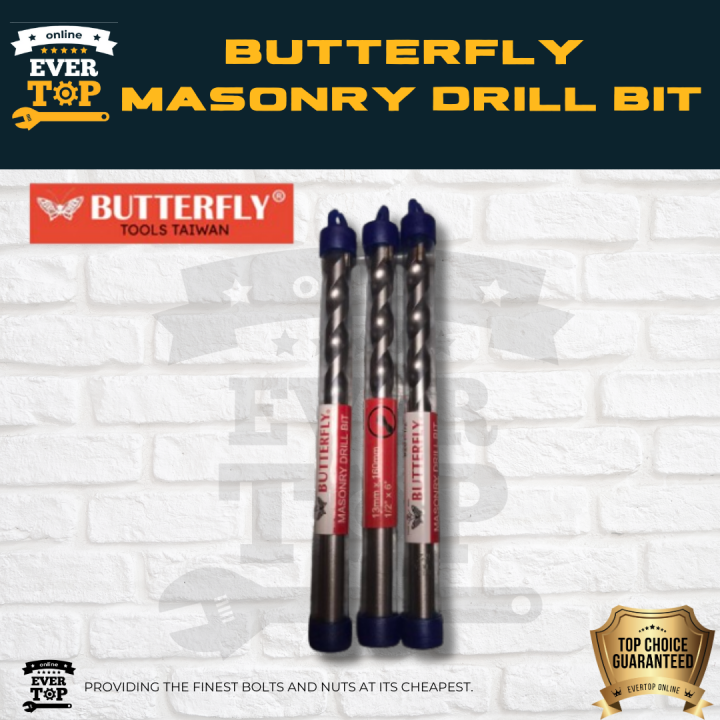 1/8" - 1/2" BUTTERFLY MASONRY CONCRETE DRILL BIT | SOLD PER PC. | Lazada PH