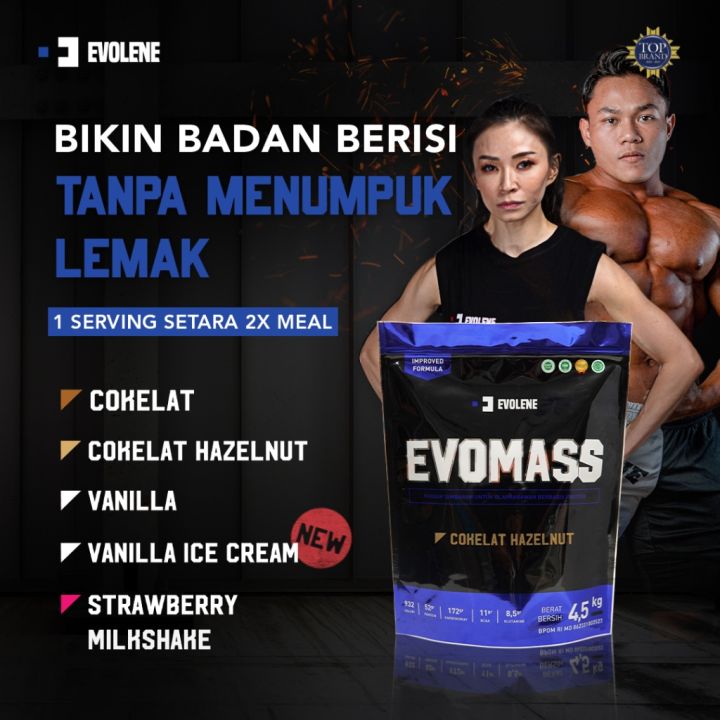 Evolene Evomass 10lbs 4,5kg evo mass susu penambah berat badan gainer ...