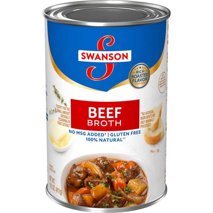 Swanson Beef Broth , 100% Natural NO MSG Added - 14.5 oz | Lazada PH