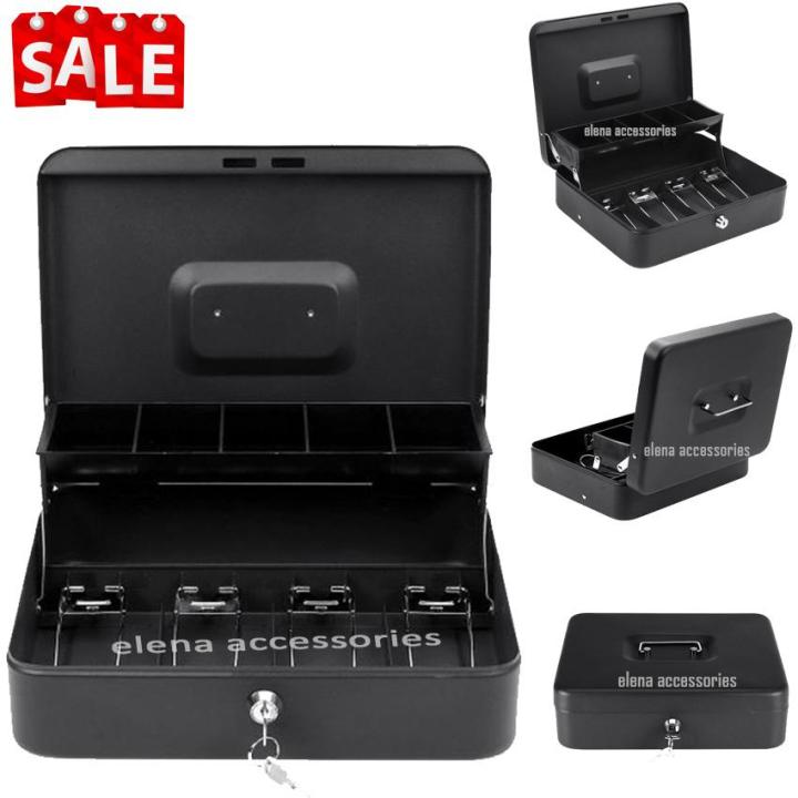 CASHBOX001- New 12-inch Security Safety Cash Box Drawer with Key Lock ...