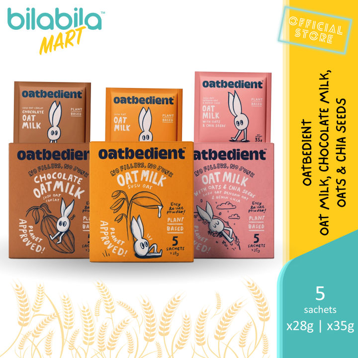 OATBEDIENT Oat Milk Series (Oat Milk, Chocolate Milk, Oats & Chia Seeds ...