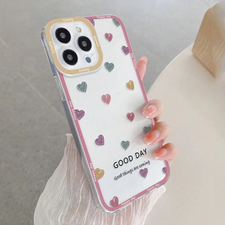 Fashion Romantic Love Heart Phone Case For iPhone 11 12 13 14 15 Pro ...