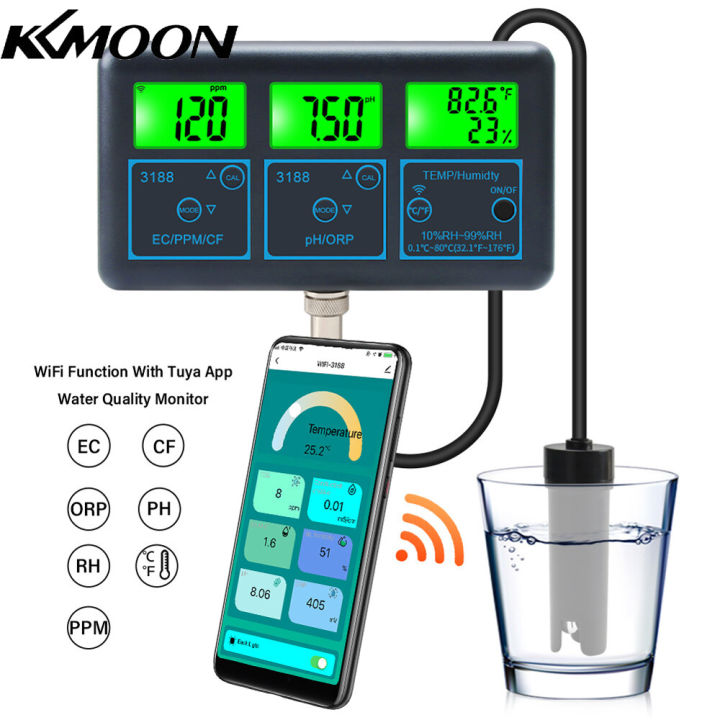 Tuya WiFi 7in1 Water Quality Tester Multi-Parameter Water Analyzer ...