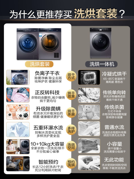 Haier washing and drying suit home automatic heat pump washing machine ...