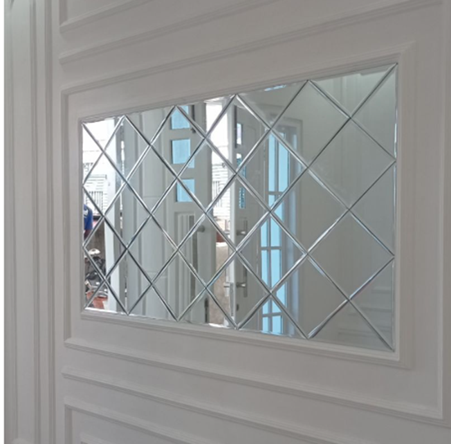 Set Murah Kaca Cermin Tempel Ukuran 105x63cm kaca wall moulding ...