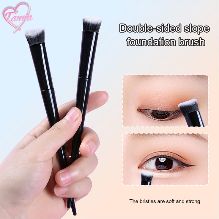 Kuas Rias Berbentuk Lereng Dua Sisi Kuas Concealer Tanpa Jejak Alat ...