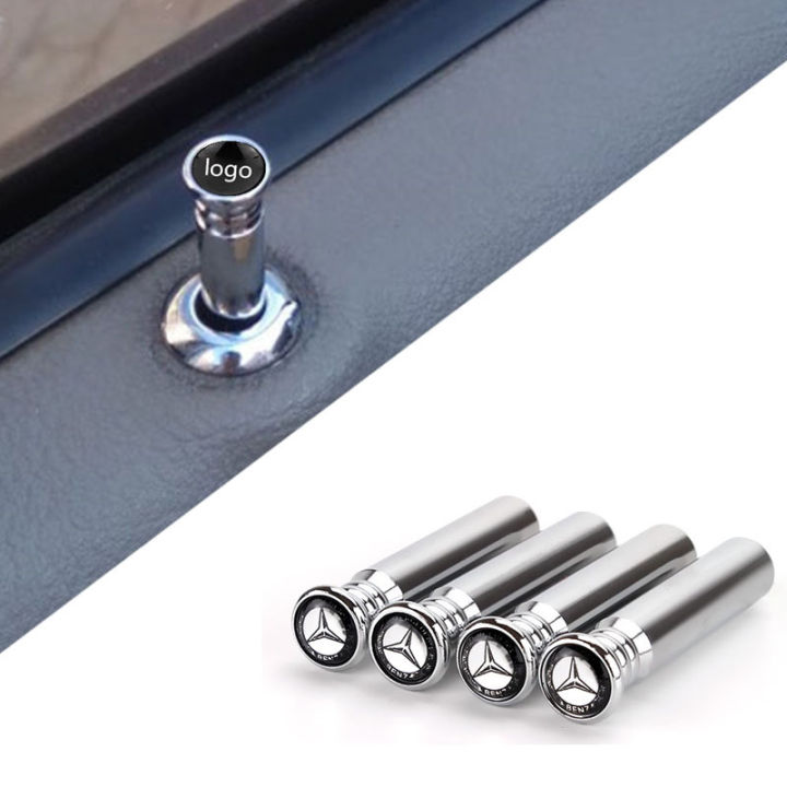 4PCS Car Door Pin Lock Knob Pull Pins Cover For Mercedes Benz AMG W210 ...