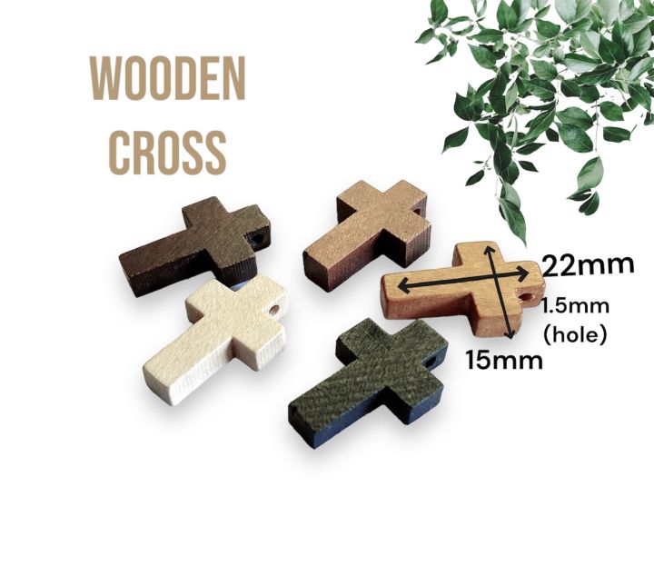 Bamboo Wooden Cross Pendant for DIY Rosary Necklace and Bracelet ...