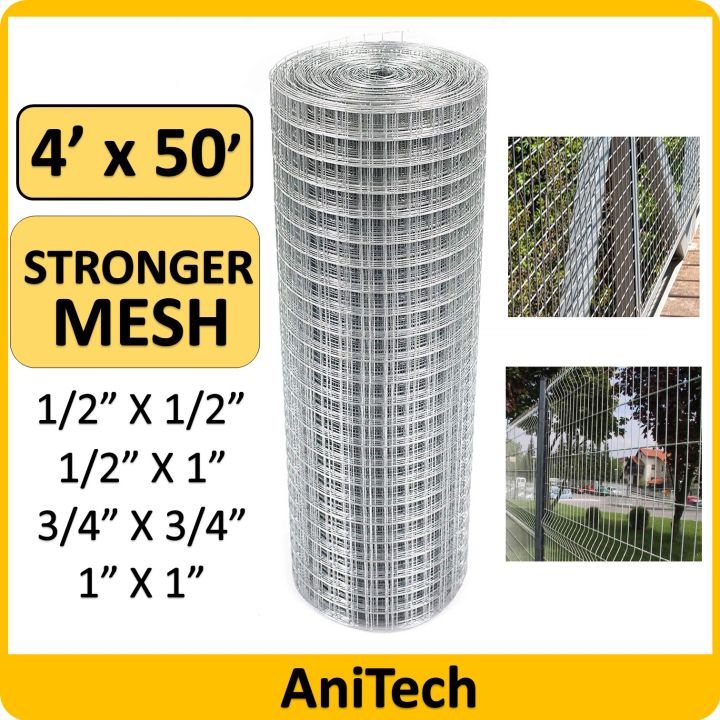 4' x 50' SUPER STRONG ANITECH Galvanized BRC Welded Iron Wire Mesh Net ...