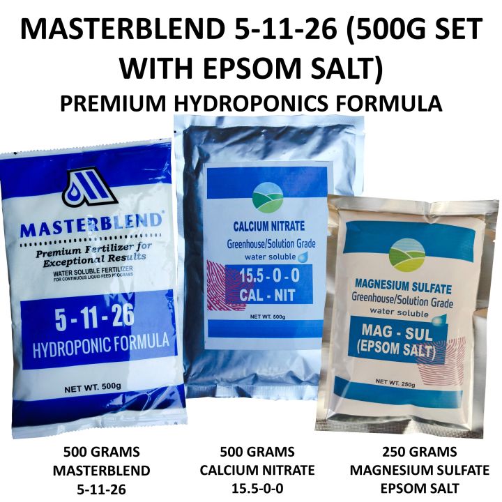 Masterblend 5-11-26 Hydroponics Formula (500 GRAMS SET) 500 GRAMS ...
