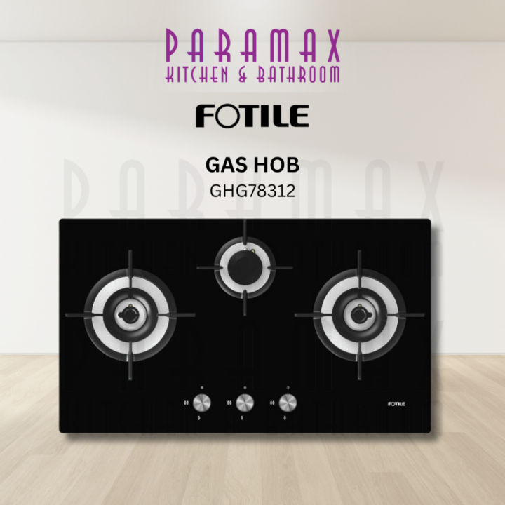 FOTILE Built-in Gas Hob GHG78312 (3 Burners) Super Flame Series | Lazada