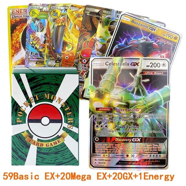 100pcs English Pokemon Cards Box Shining VSTAR V VMAX Card Display ...