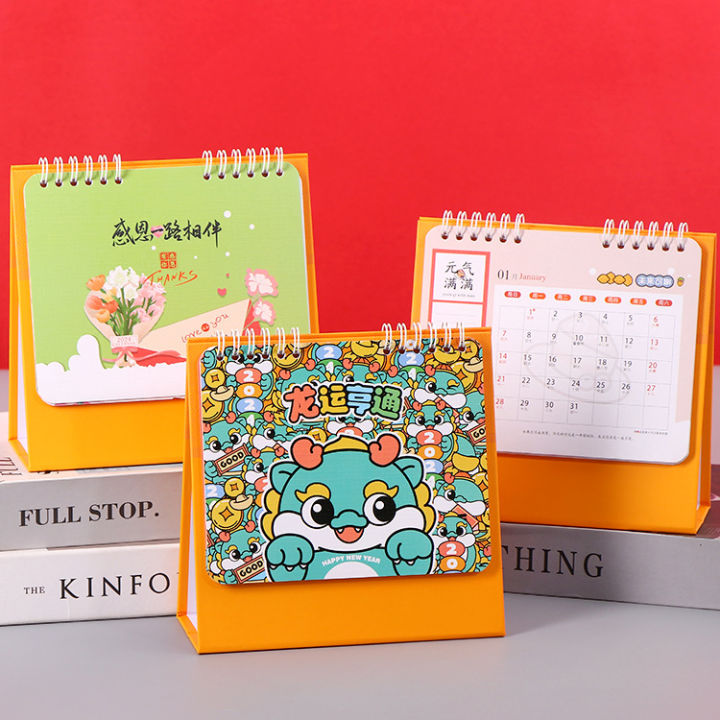 paixi1 2024 Desktop Mini Calendar Student Stationery Cartoon Cute ...