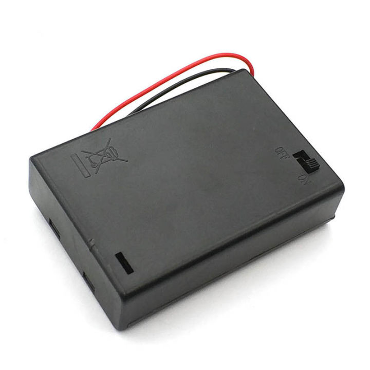 DIY 3 Slot AA Battery Holder Box Case AA Battery Holder Box Case With ...