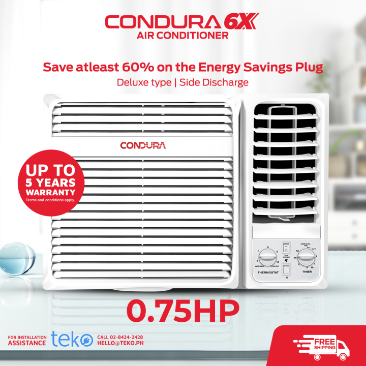Condura 6X 0.75Hp Energy Savings Plug Window Type Air Conditioner ...