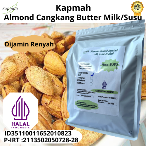Kacang Almon Cangkang Rasa Susu - Kapmah Almond cangkang roasted susu ...
