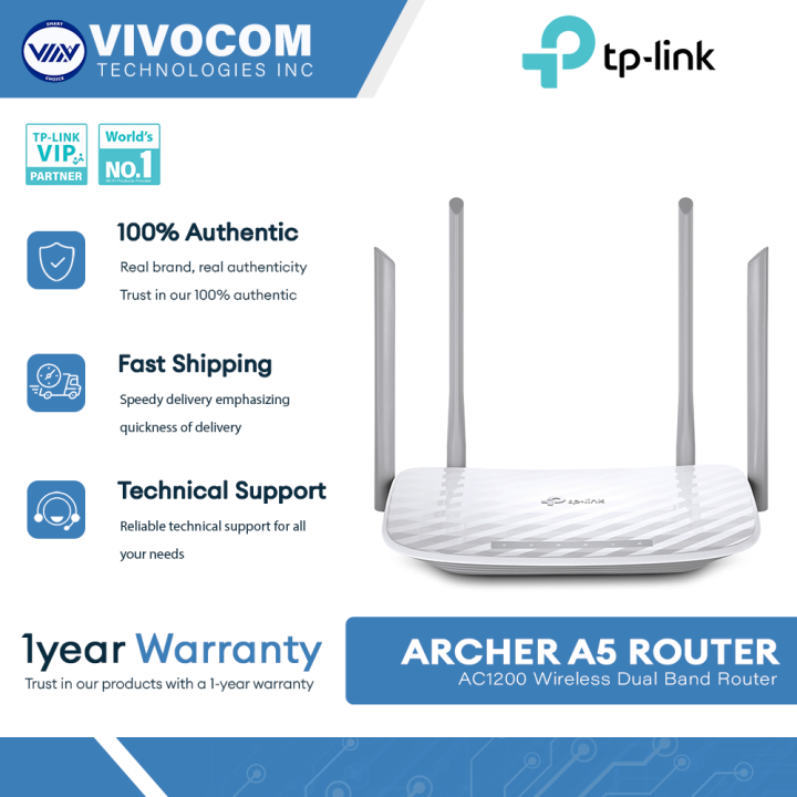 TP LINK Archer A5 New AC1200 Wireless Dual Band WiFi Router | Lazada PH