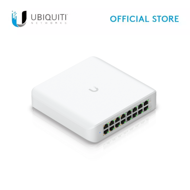 Ubiquiti Lite 16 PoE 16-Port Fanless Cooling System Layer 2 PoE Wall ...