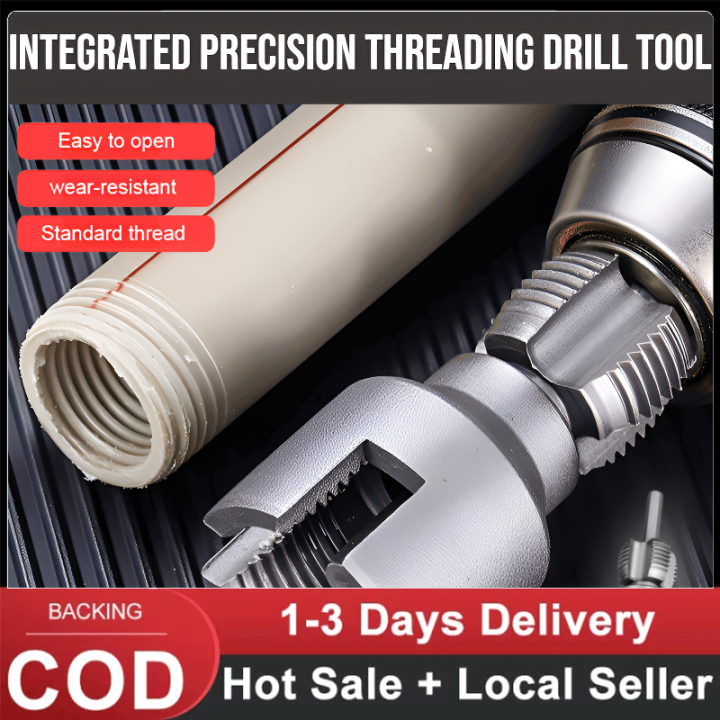 Integrated Precision Threading Drill Tool PPR Water Pipe Internal Thread Opener PVC Pipe ...