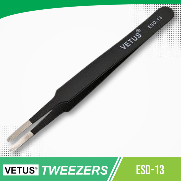 MW Original VETUS ESD-13 Black Anti-Static Tweezers | Lazada PH