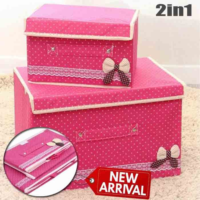 1 Set of Foldable Big and Small Boxes Portable and Multi-purpose ...