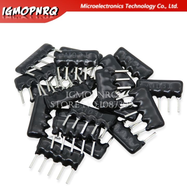 10pcs 5PIN exclusion Network Resistor array DIP 100 220 330 470 510 680 ...