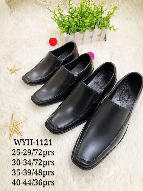 NEW high quality rubber shoes black shoes for boys men's school office ...