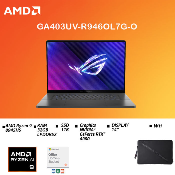 ASUS LAPTOP GAMING ROG ZEPHYRUS G14 GA403UV-R946OL7G-O 14" OLED AMD ...