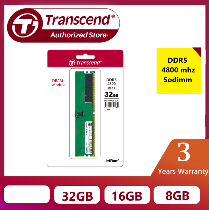 Transcend DDR5 8GB/16GB/32GB 4800 LONGDIMM (JetRam) | Lazada PH