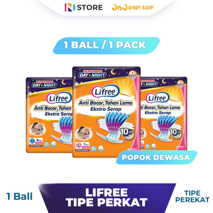 Lifree Perekat M8/L7/XL6 1 Ball (Popok Dewasa) | Lazada Indonesia