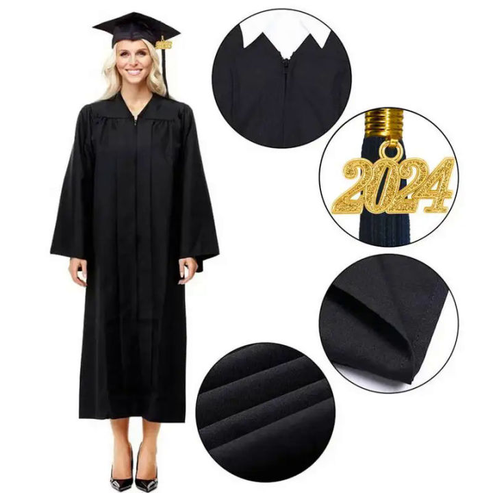 School Uniform Student Graduation Cap And Gown Set Academic Robe ...